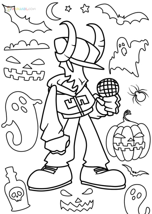 Friday Night Funkin Coloring Pages