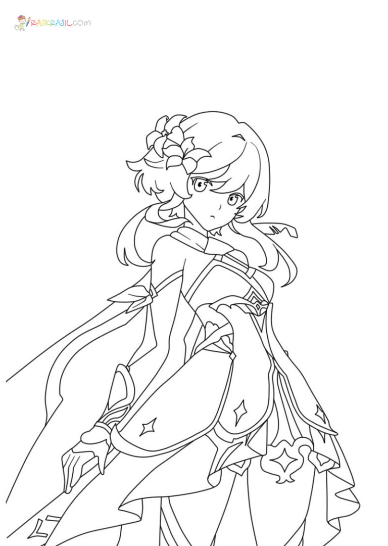 Genshin Impact Coloring Pages | New Pictures Free Printable