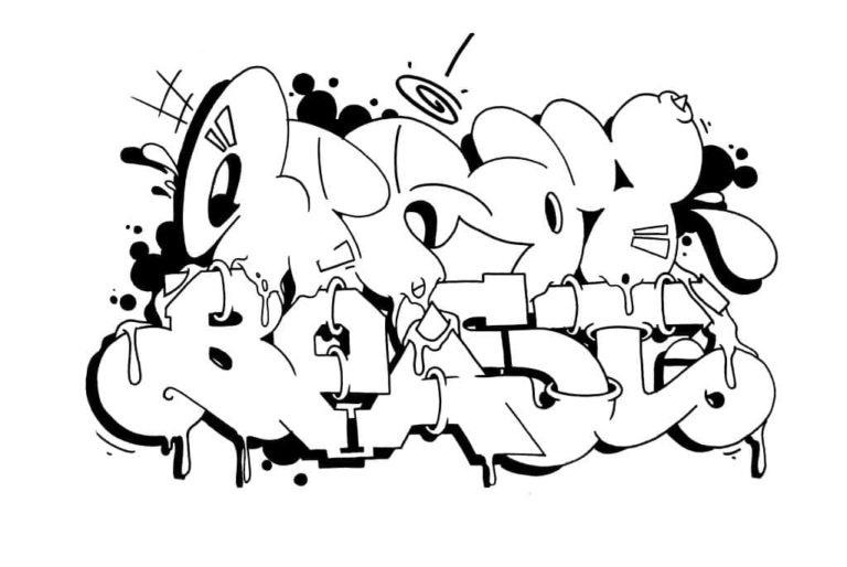 Disegni di Graffiti da colorare - 100 immagini per la stampa gratuita