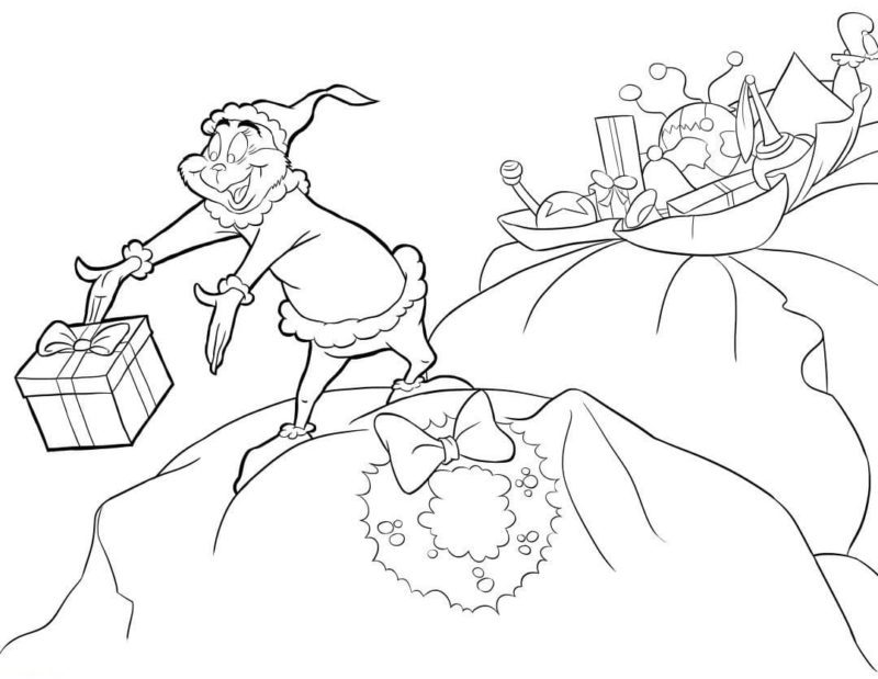 Planșe de colorat cu Grinch