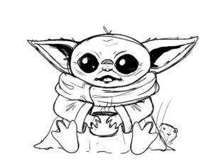 Grogu Coloring Pages