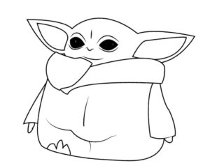 Dibujos de Grogu para Colorear | Raskrasil.com