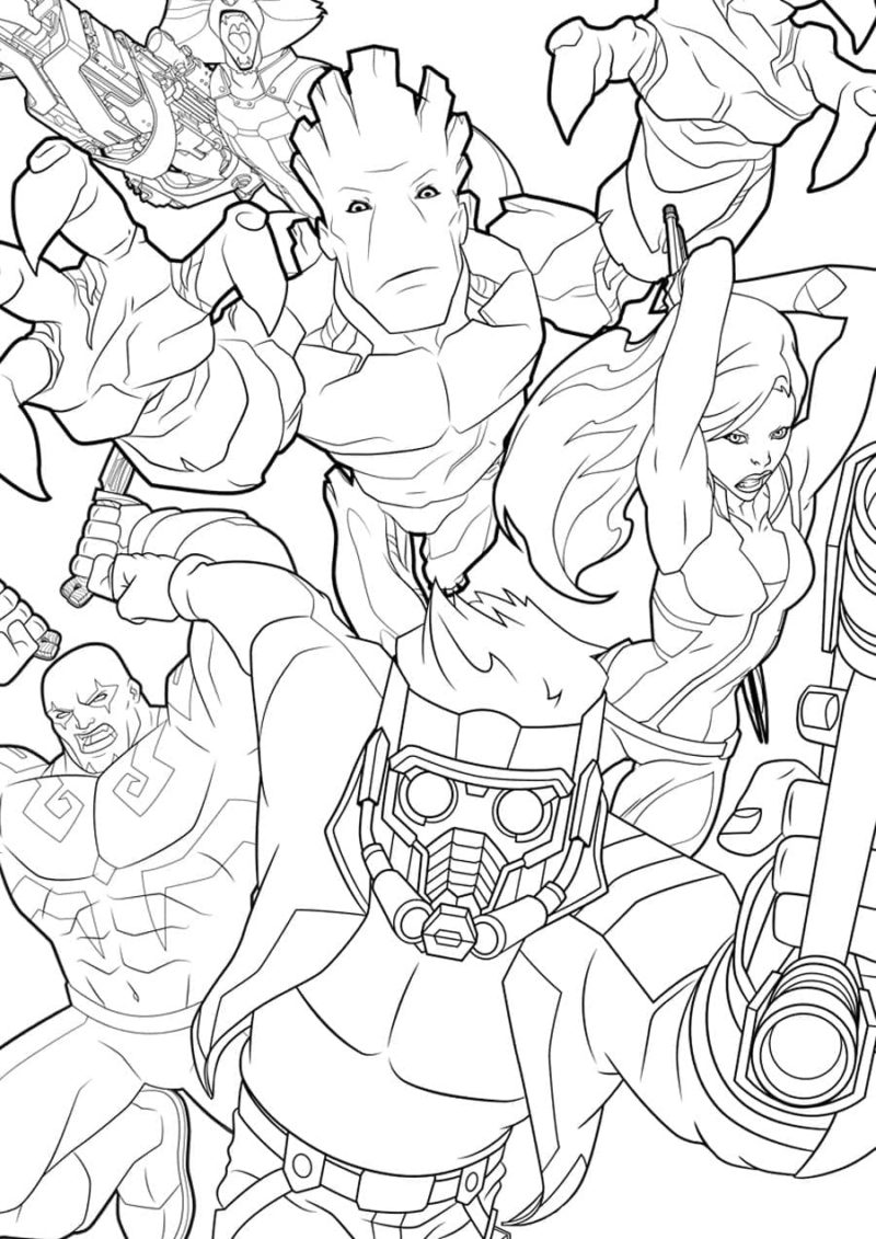 Guardians of the Galaxy Coloring Pages