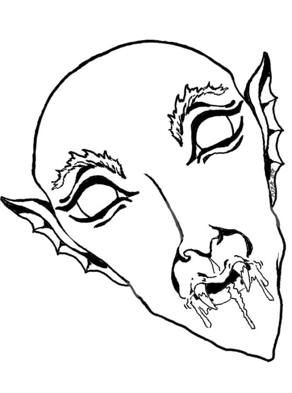 Dibujos de Máscaras de Halloween para Colorear