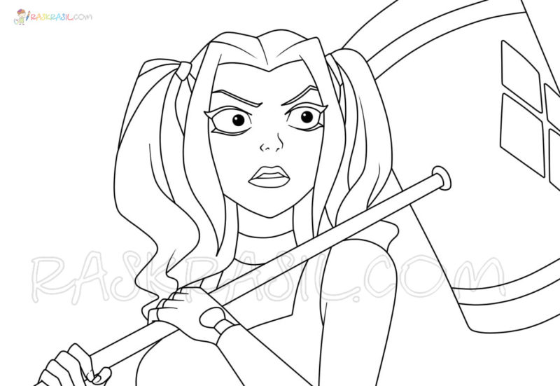 Harley Quinn Coloring Pages