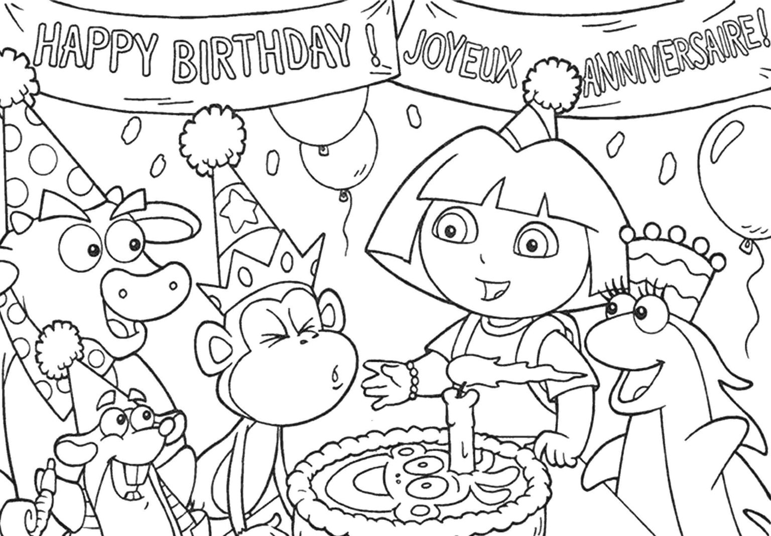 Coloriage Fête gratuit à imprimer