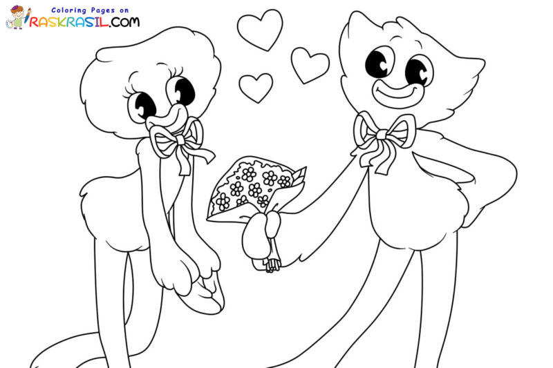Kissy Missy Coloring Pages