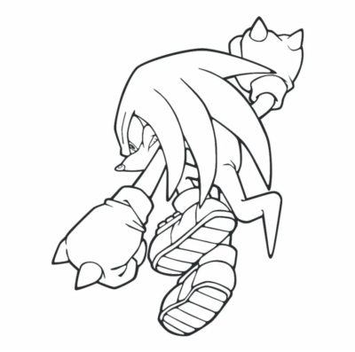 Dibujos de Knuckles la Equidna para Colorear
