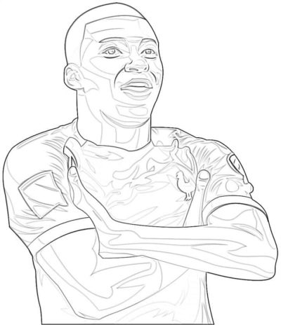 Kylian Mbappé Coloring Pages
