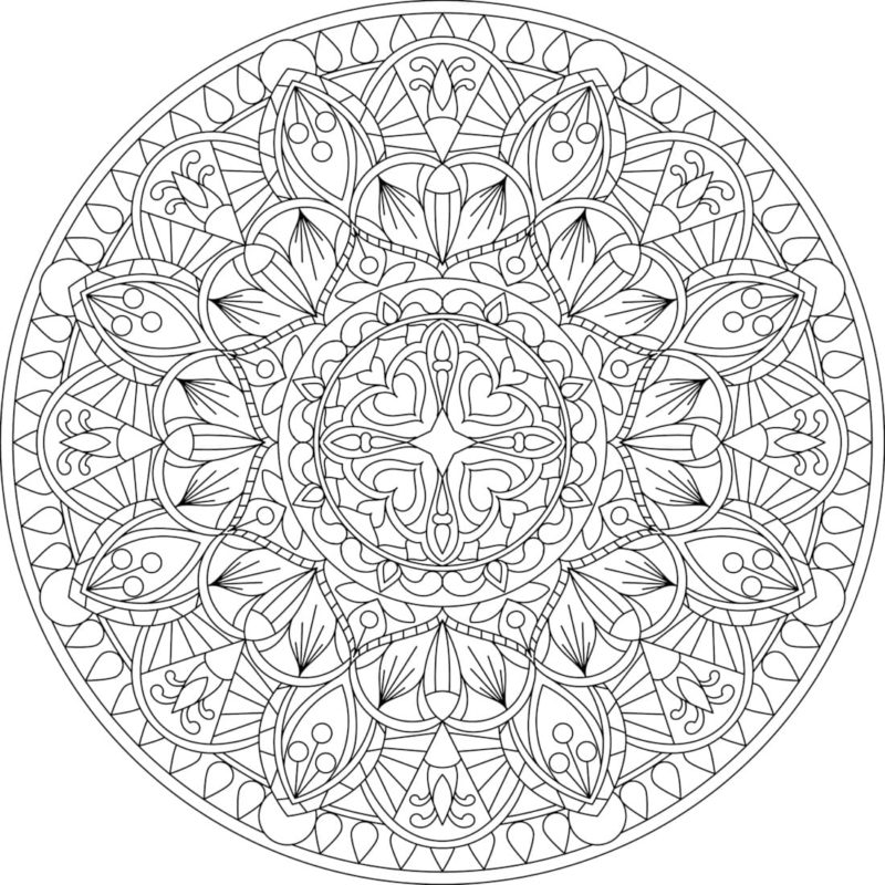 Desenhos do Mandalas para Colorir - 100 imagens para impressão