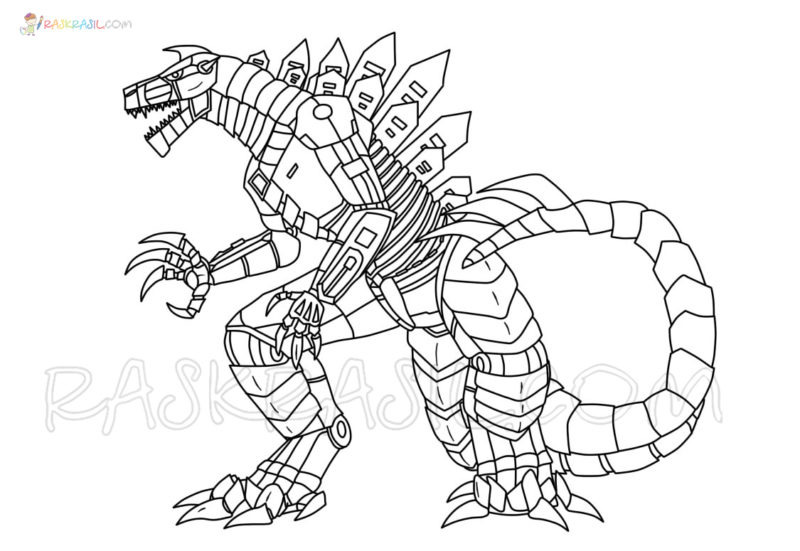 Mechagodzilla Coloring Pages | New Pictures Free Printable
