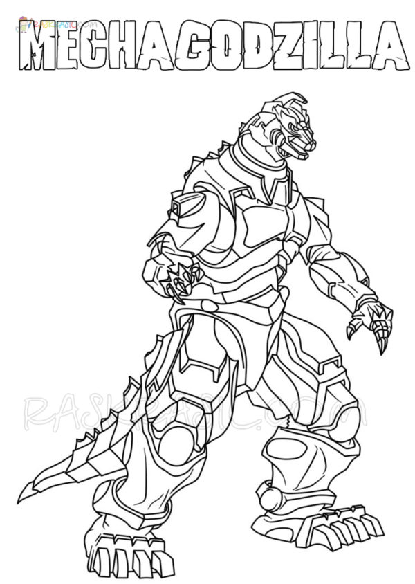 Mechagodzilla Coloring Pages | New Pictures Free Printable