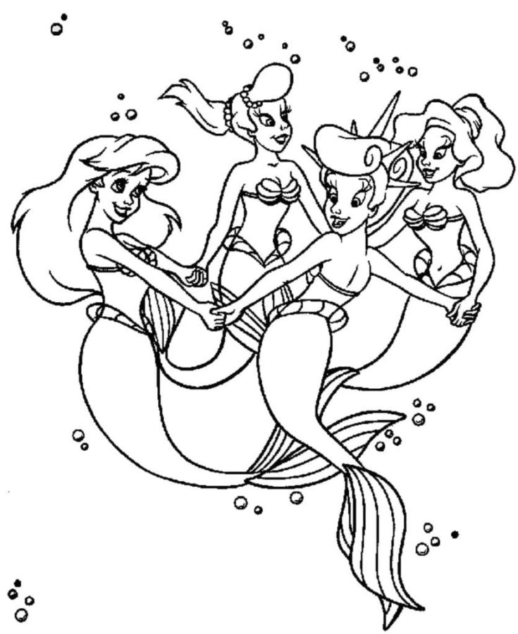 Disegni di Sirena da colorare - 100 immagini per la stampa gratuita