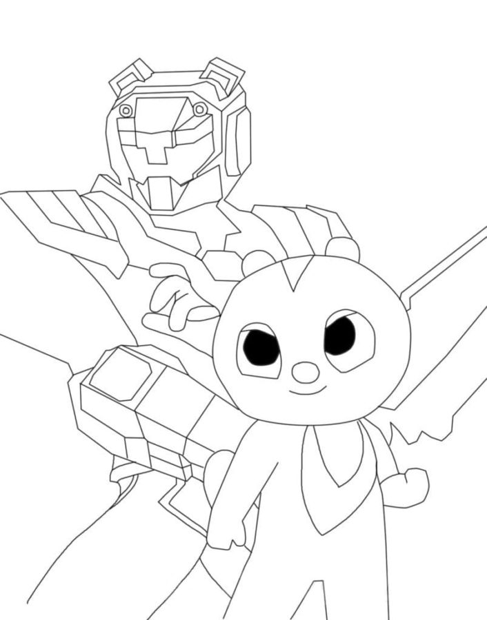 Miniforce Coloring Pages