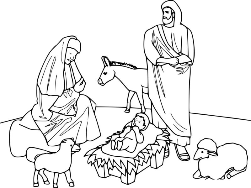 Dibujos de Belén de Navidad para Colorear - 100 imágenes para imprimir
