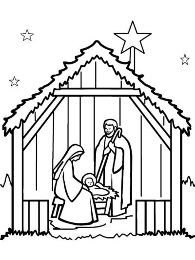 Dibujos de Belén de Navidad para Colorear - 100 imágenes para imprimir