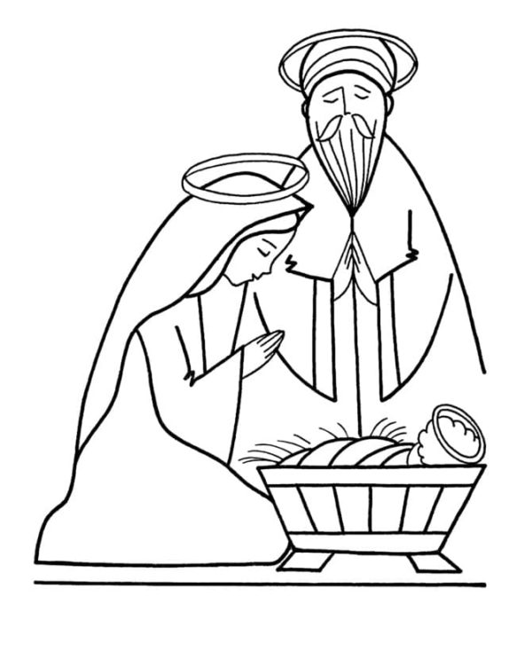 Dibujos de Belén de Navidad para Colorear - 100 imágenes para imprimir