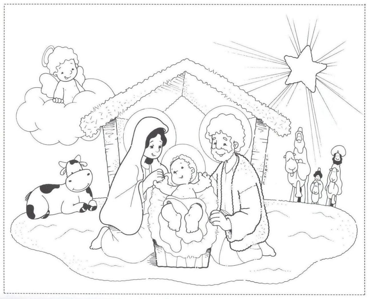 Coloriage Crèche de Noël - 100 pages à colorier à imprimer gratuits