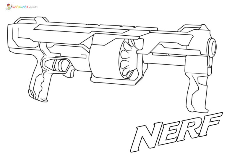 Nerf Gun Coloring Pages | 40 New images Free Printable