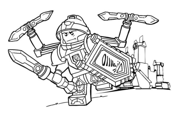 Nexo Lego Knights Coloring Pages Sketch Coloring Page