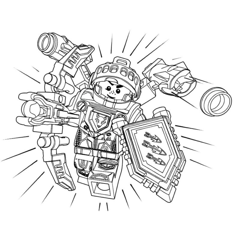 Nexo Knights Ausmalbilder Knight Axl Kleurplaat Kleurplaten Colorir ...