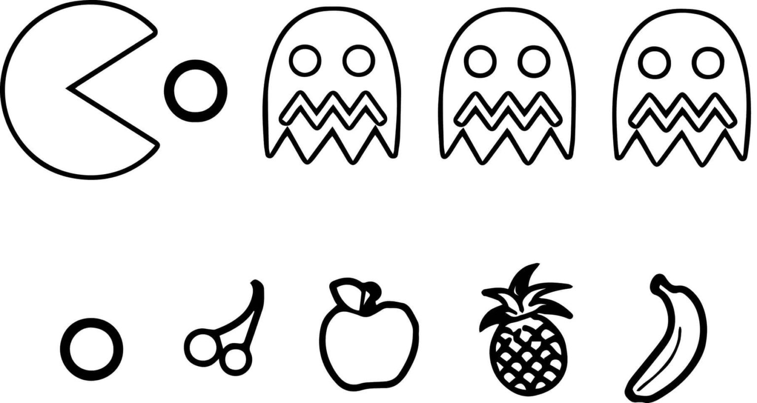 Pac Man Coloring Pages