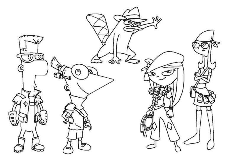 Phineas And Ferb Coloring Pages