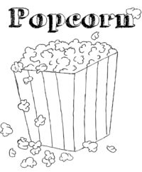 Ausmalbilder Popcorn - Malvorlagen auf Raskrasil.com