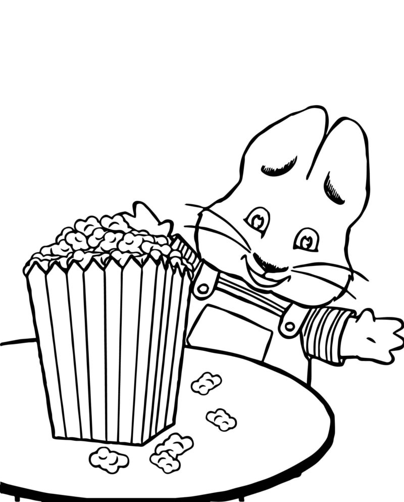 Ausmalbilder Popcorn - Malvorlagen auf Raskrasil.com