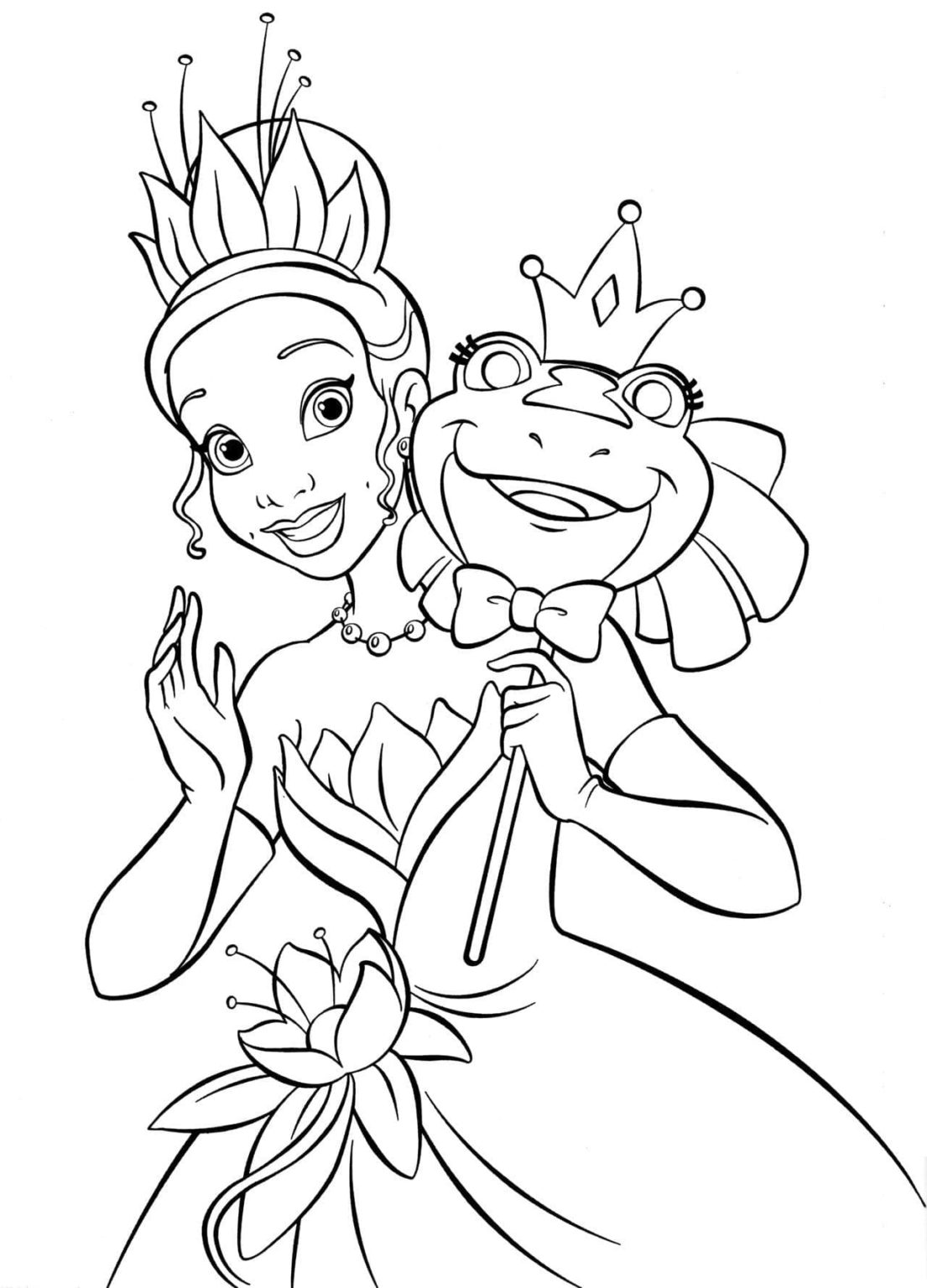 Princess Tiana Coloring Pages