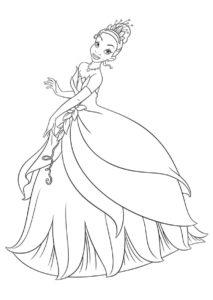 Princess Tiana Coloring Pages