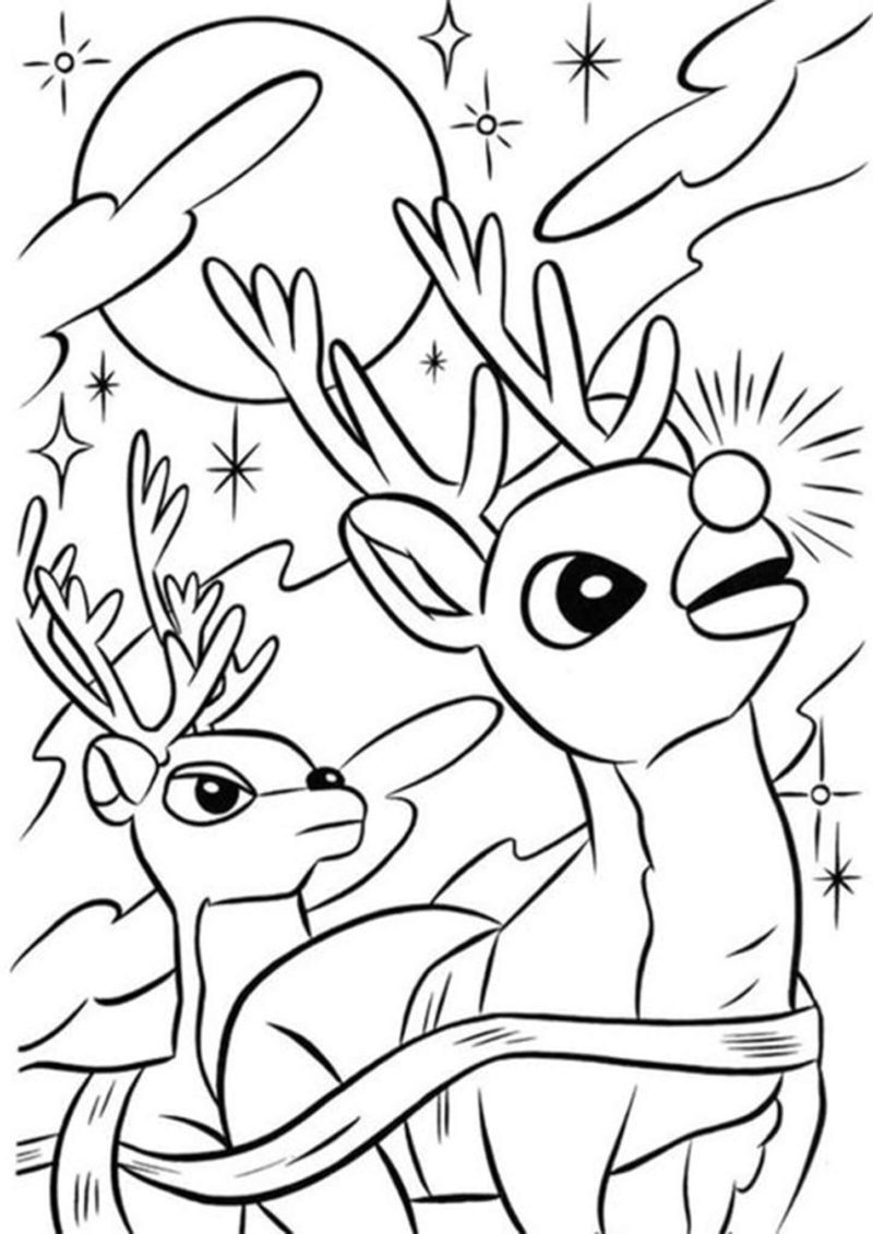 Rudolph the Red-Nosed Reindeer Coloring Pages | 100 Free Pictures