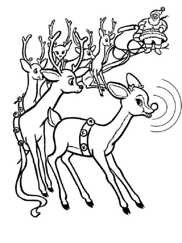Rudolph the Red-Nosed Reindeer Coloring Pages | 100 Free Pictures