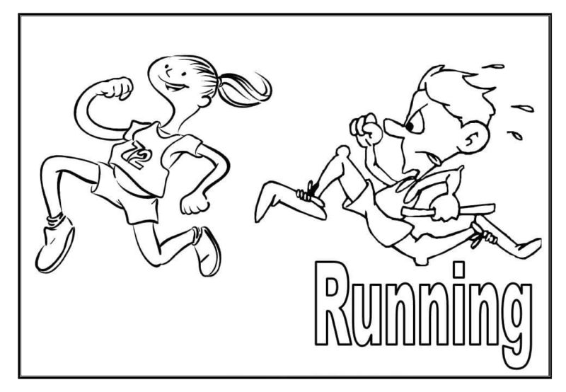 Running Coloring Pages