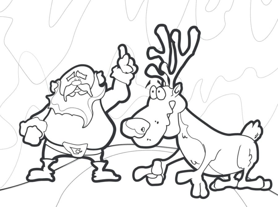 Tomten och renarna Målarbilder