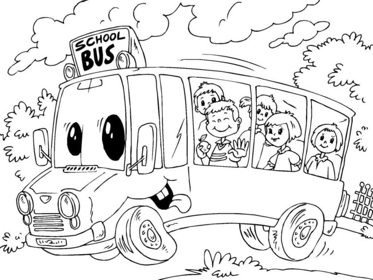 Coloriage Autobus Scolaire à imprimer gratuits