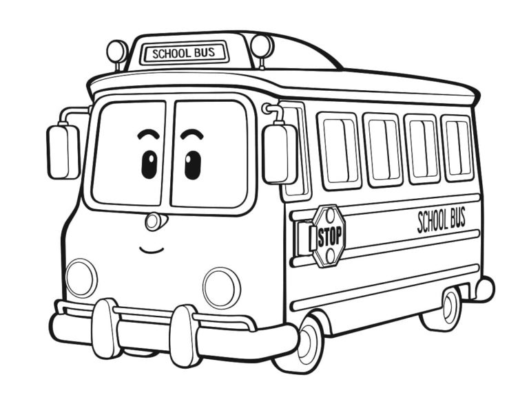 Coloriage Autobus Scolaire à imprimer gratuits
