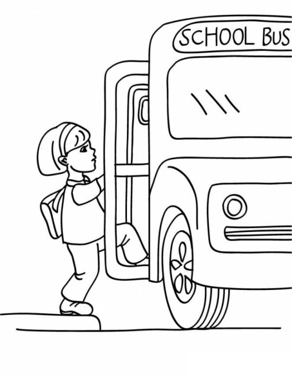 Coloriage Autobus Scolaire à imprimer gratuits