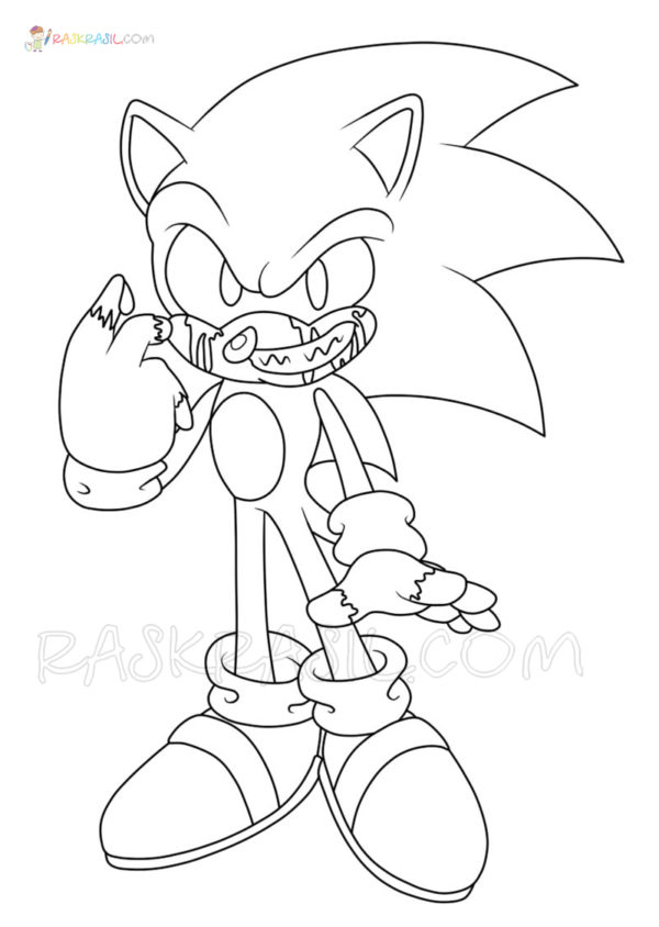 Sonic Exe Coloring Pages | New Pictures Free Printable