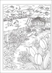 Spring Coloring Pages for Adults