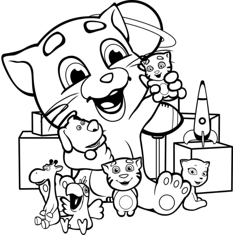 Talking Tom Coloring Pages | 50 Pictures Free Printable