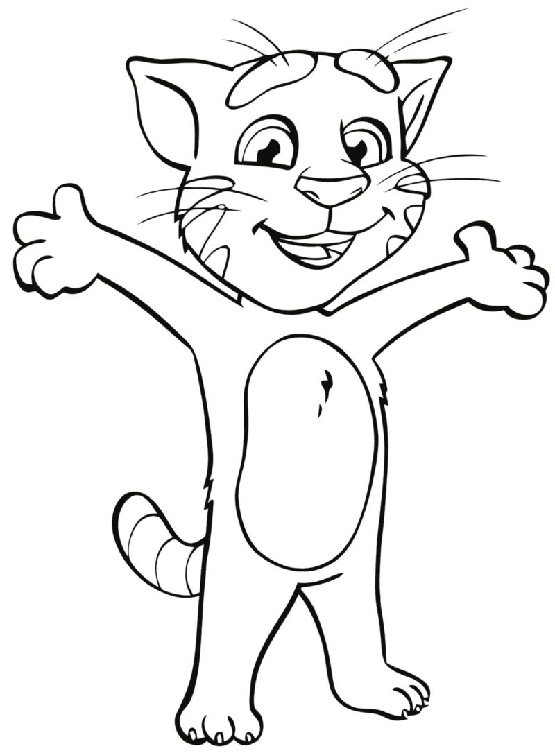 Dibujos de Talking Tom para colorear - 50 imágenes impresas gratuitas
