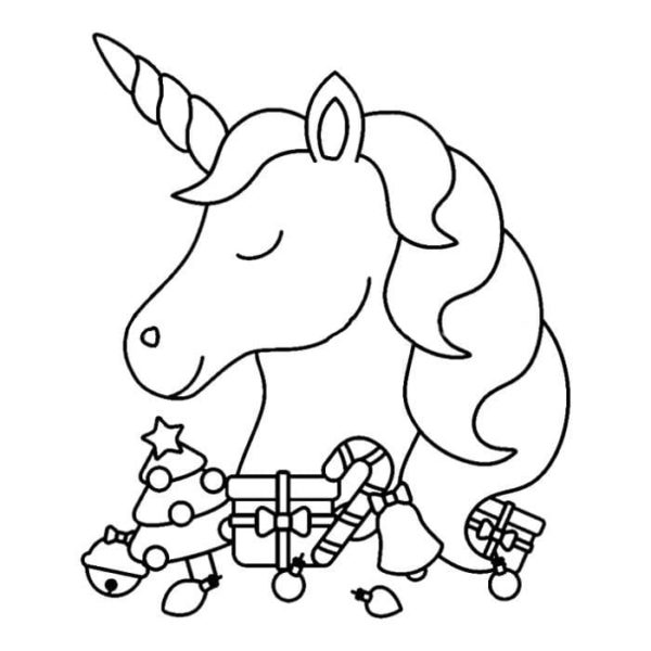Christmas Unicorn Coloring Pages | 30 Pictures Free Printable