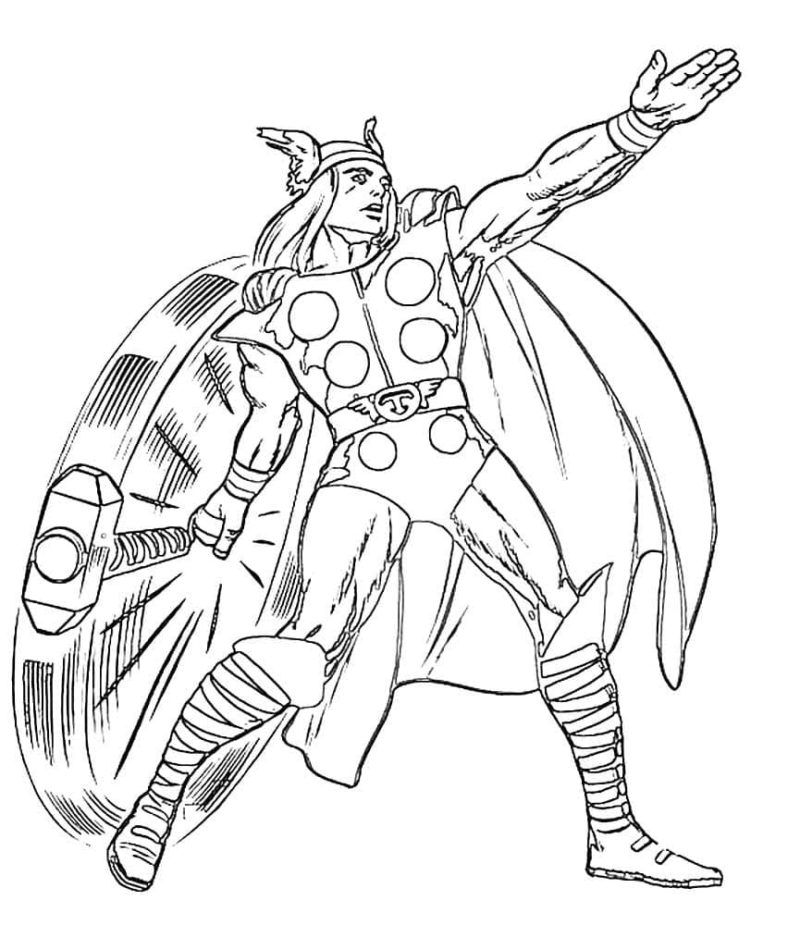 Disegni di Thor da colorare - 110 immagini per la stampa gratuita