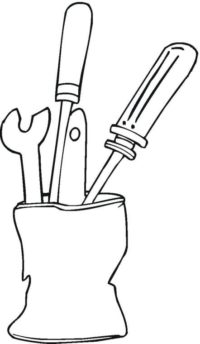 Coloriage Outils à imprimer