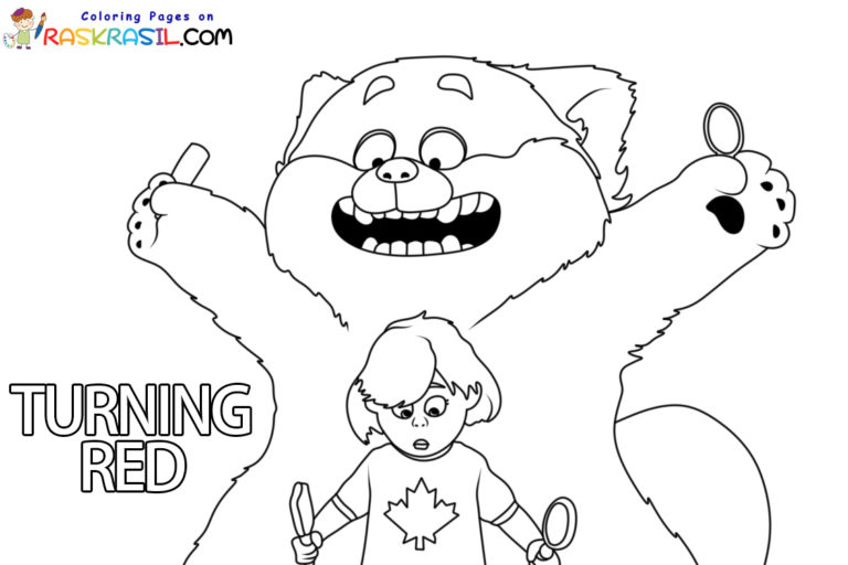 Dibujos de Turning Red para Colorear | Raskrasil.com