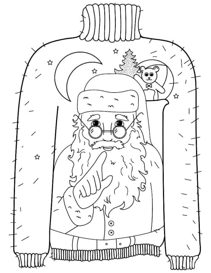 Coloriage Pull de Noël - 70 pages à colorier à imprimer gratuits