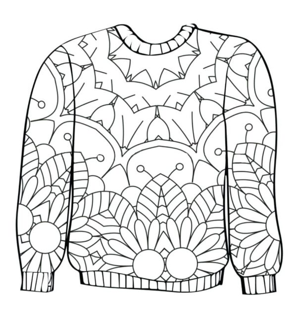 Christmas Sweaters Coloring Pages | 70 Pictures Free Printable