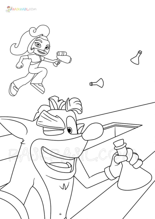 Crash Bandicoot Coloring Pages | 100 Best Pictures Free Printable