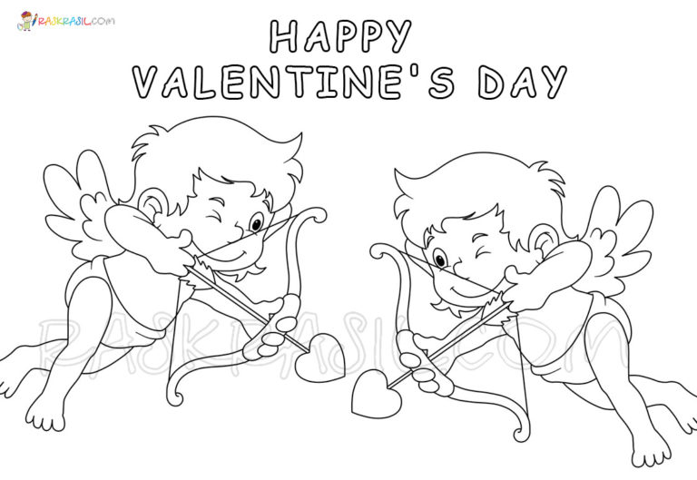 Cupid Coloring Pages | 100 images Free Printable
